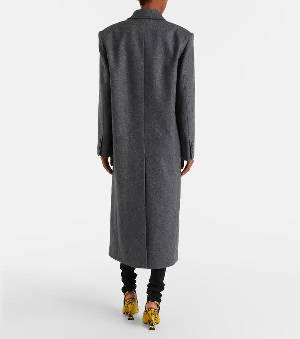 Attico Wool-blend Double-breasted Coat