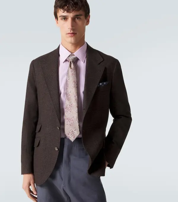 Charvet Paisley Silk Jacquard Neck Tie - Grey