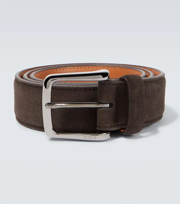 TOD'S Suede Belt - Brown