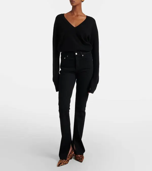 AGOLDE Ingram Split High-rise Skinny Jeans - Black