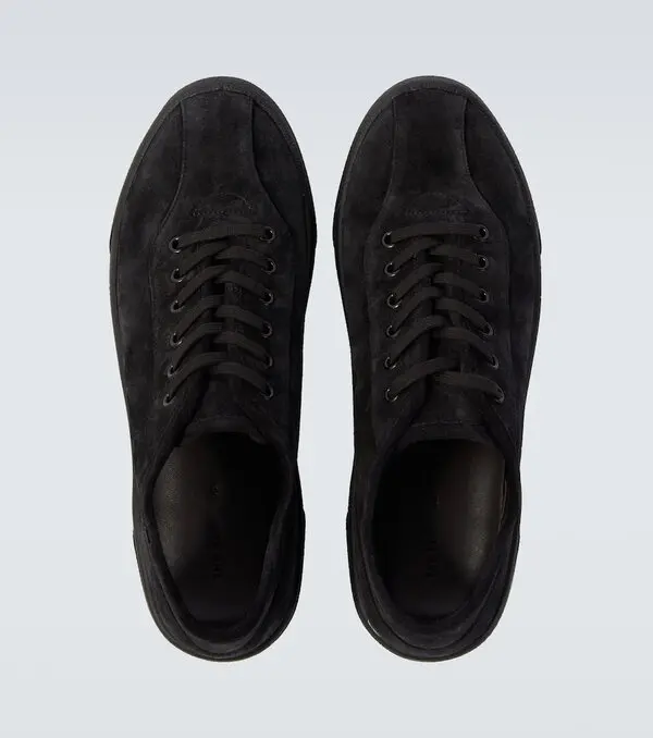THE ROW Suede Lace-up Sneakers - Black