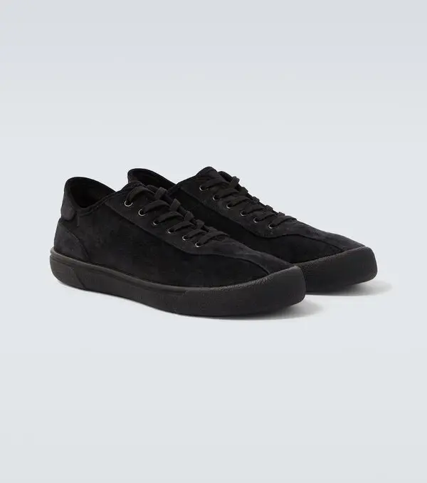 THE ROW Suede Lace-up Sneakers - Black