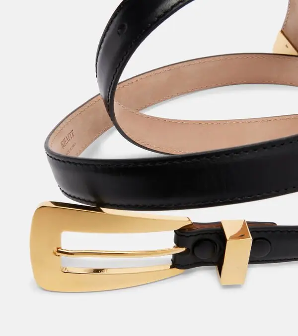 Khaite Lucca Leather Belt - Black