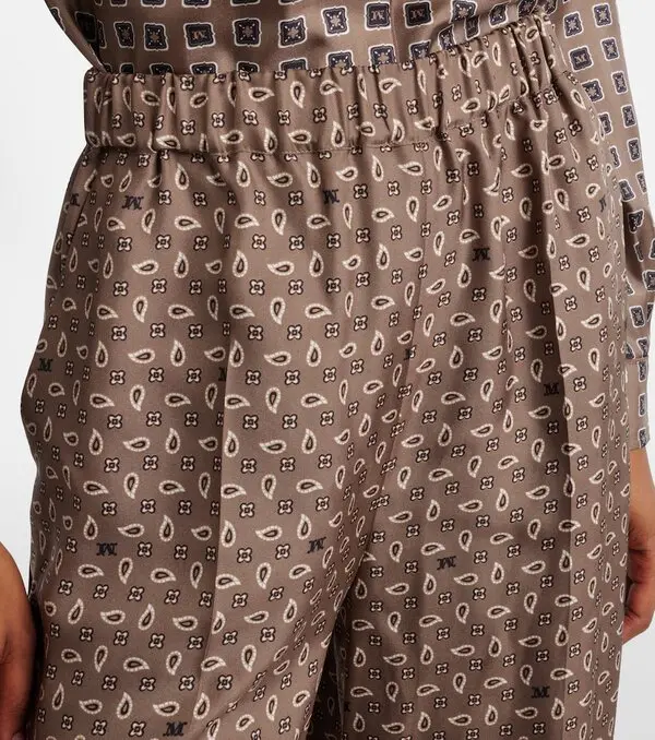Max Mara Vischio Printed Wide-leg Pants