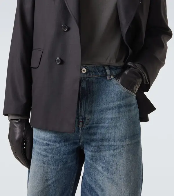 Our Legacy Vast Cut High-rise Wide-leg Jeans In Road Worn Rope Twill - Blue