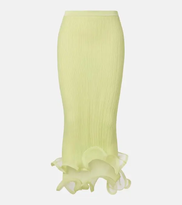 Simkhai Midi Ruffle Skirt