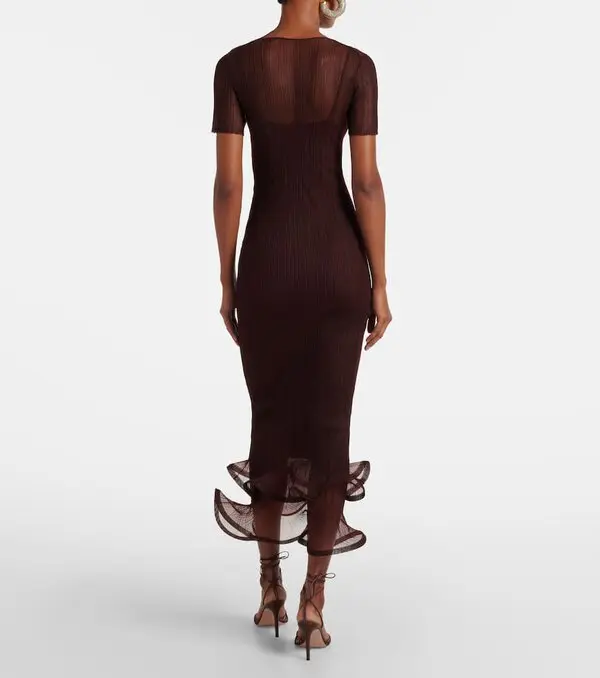 Simkhai Ruffled Midi Dress