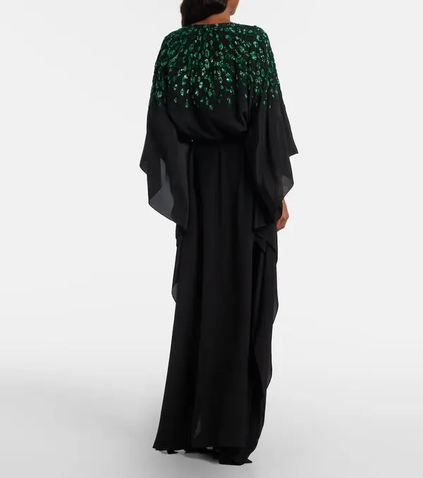 Roberto Cavalli Sequined Silk Gown