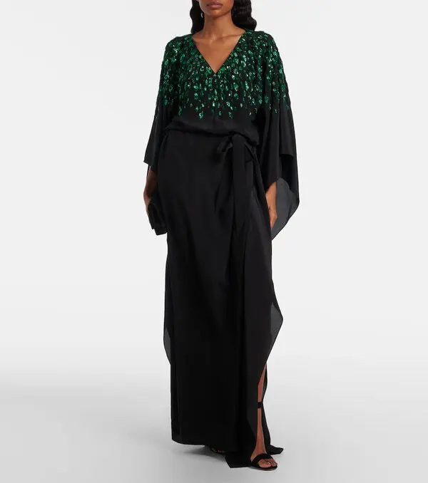 Roberto Cavalli Sequined Silk Gown