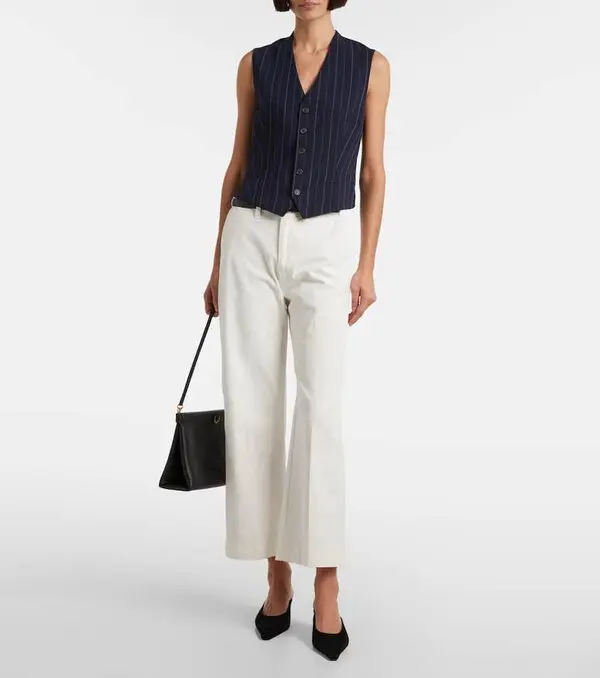 Ralph Lauren Striped Wool Vest - Blue