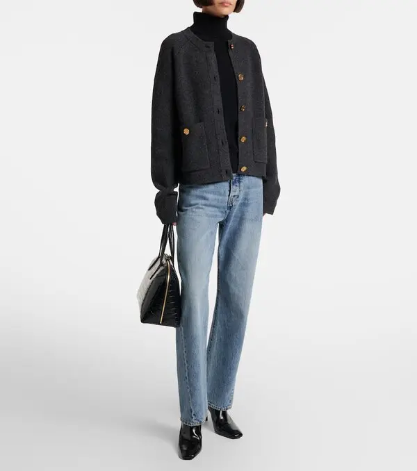 TOTEME Wool-blend Cardigan - Grey