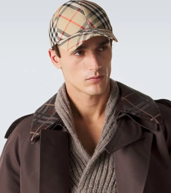 Burberry Check Twill Baseball Cap