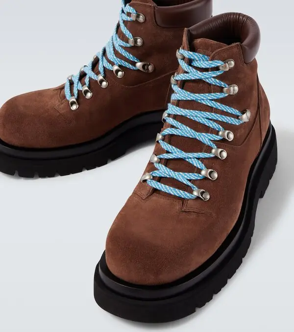 Bottega Veneta Lug Suede Ankle Boots