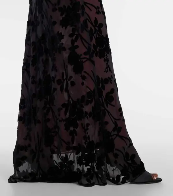 RODARTE Floral Devoré Velvet Gown