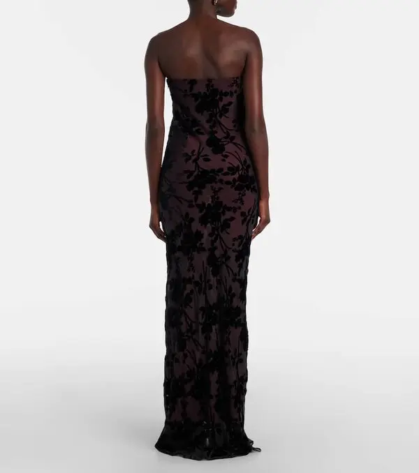 RODARTE Floral Devoré Velvet Gown