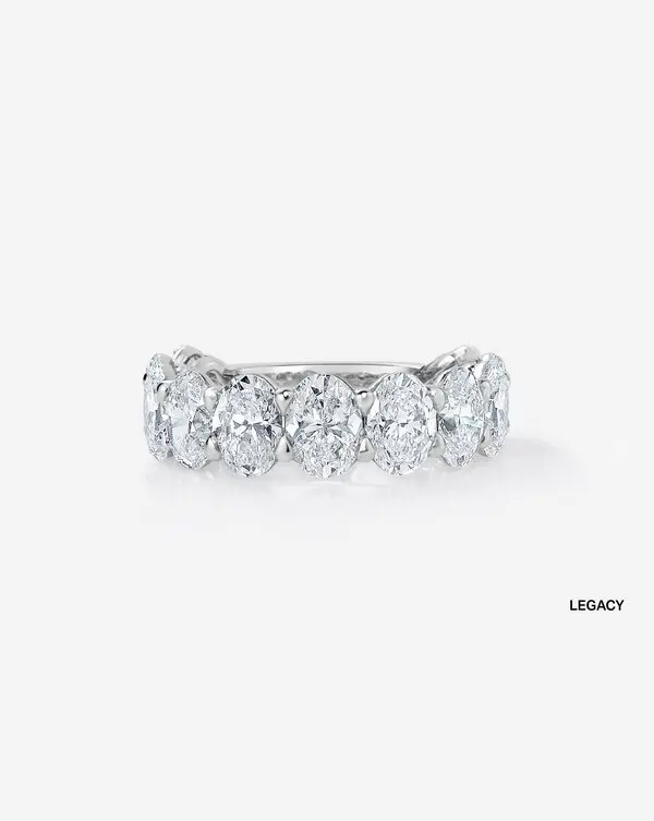Ring Concierge Oval Lab Diamond Band Wedding Band - Platinum