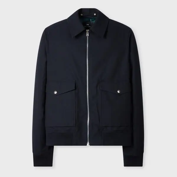 Paul Smith Cotton And Wool-blend Textured Jacket