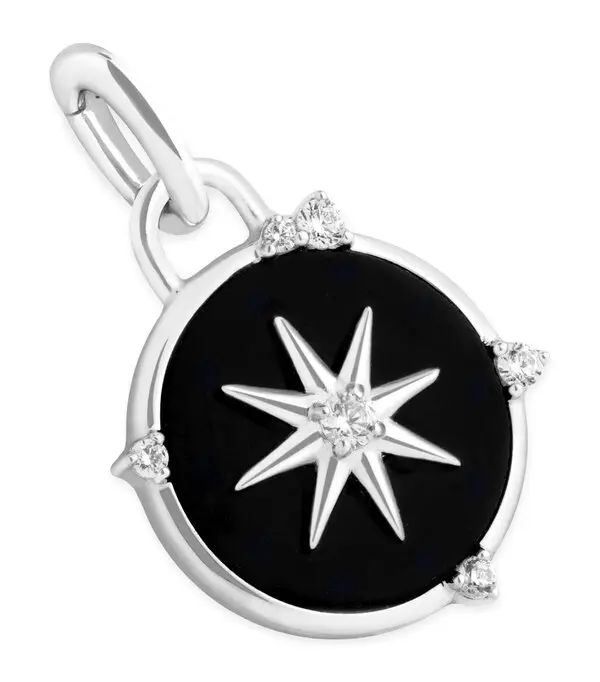 ASTRID & MIYU Black Star Clip Charm - Silver
