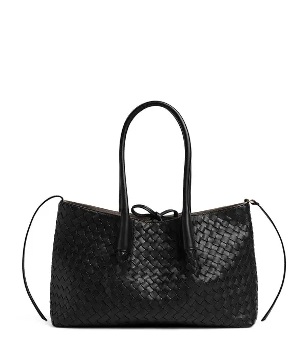 Bottega Veneta Leather Reversible Tote Bag - Silver