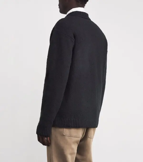 REPRESENT Cotton-blend Bouclé Polo Sweater