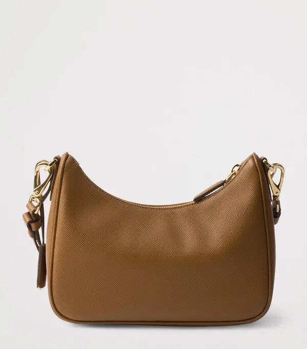 Prada Mini Saffiano Leather Re-edition Bag - Brown