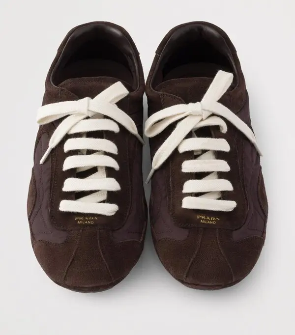 Prada Suede And Re-nylon Re-edition 2005 Sneakers - Brown