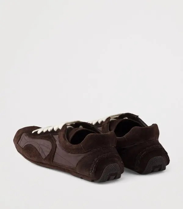 Prada Suede And Re-nylon Re-edition 2005 Sneakers - Brown