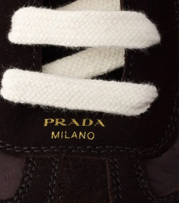 Prada Suede And Re-nylon Re-edition 2005 Sneakers - Brown