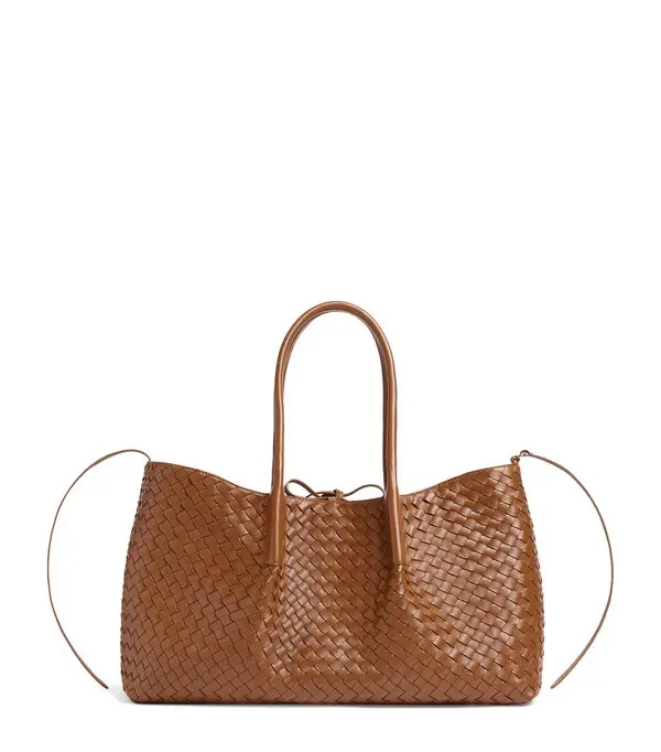 Bottega Veneta Leather Pinacoteca Tote Bag - Brown