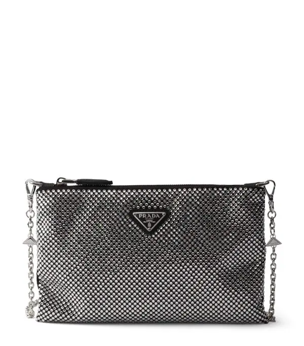Prada Mini Crystal-embellished Pouch