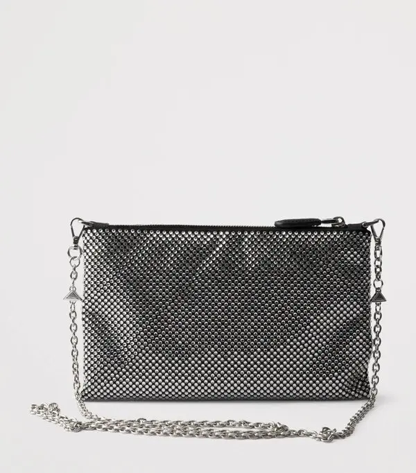 Prada Mini Crystal-embellished Pouch
