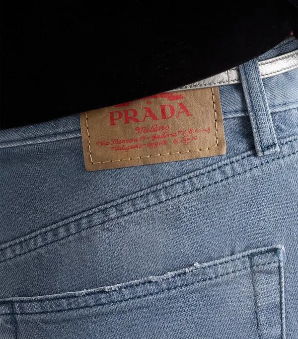 Prada Washed Straight Leg Jeans - Blue