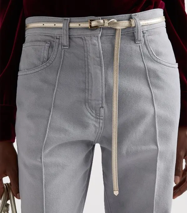 Prada Nappa Leather Belt - Metallic