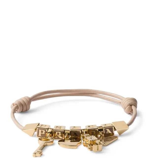Prada Nappa Leather Charm Bracelet