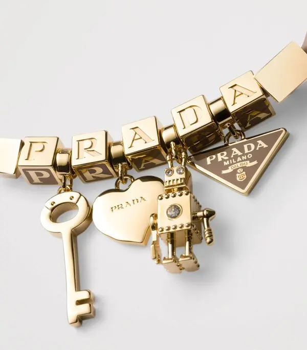 Prada Nappa Leather Charm Bracelet