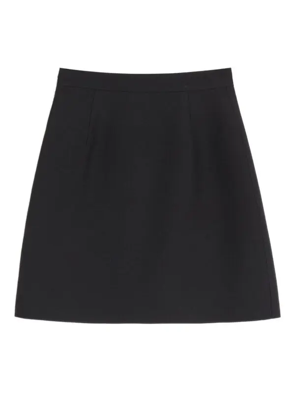 Valentino Garavani Vlogo Signature Wool And Silk Skirt - Black