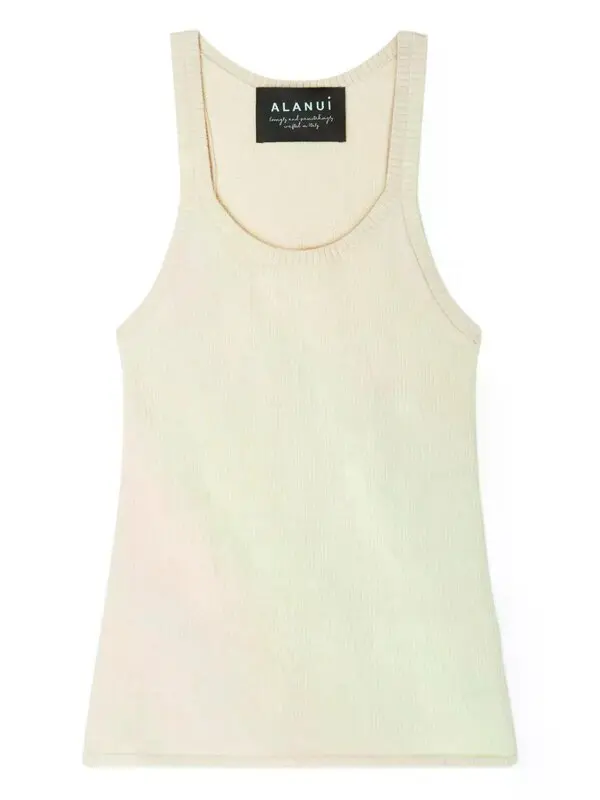 Alanui Ribbed Knit Tank Top - Neutrals
