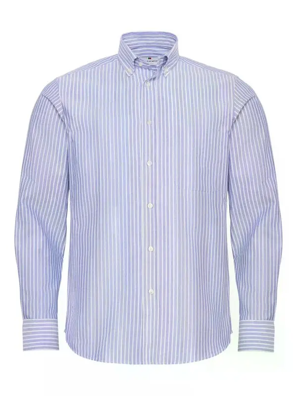 LOJA DAS MEIAS Striped-pattern Button Shirt - Blue