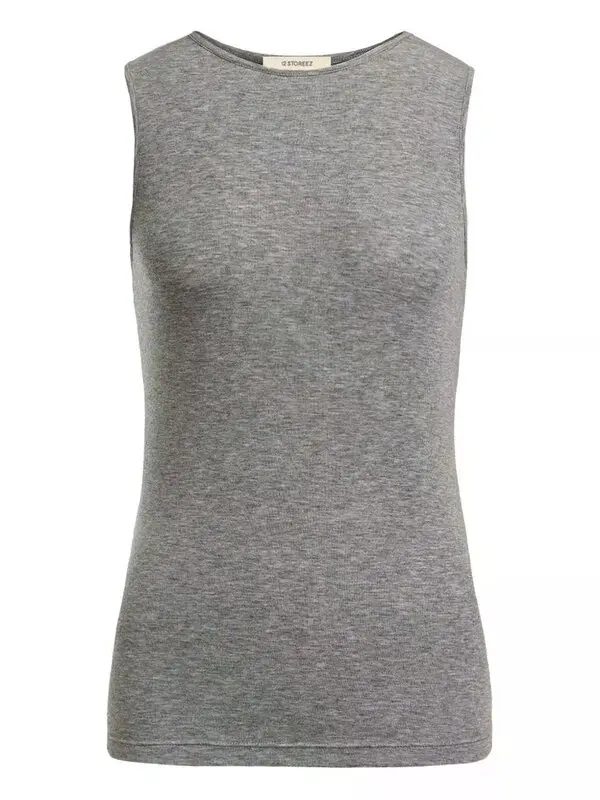 12 STOREEZ Crew-neck Tank Top - Grey