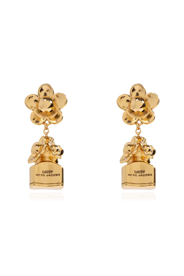Marc Jacobs Brass Daisy Earrings - Gold