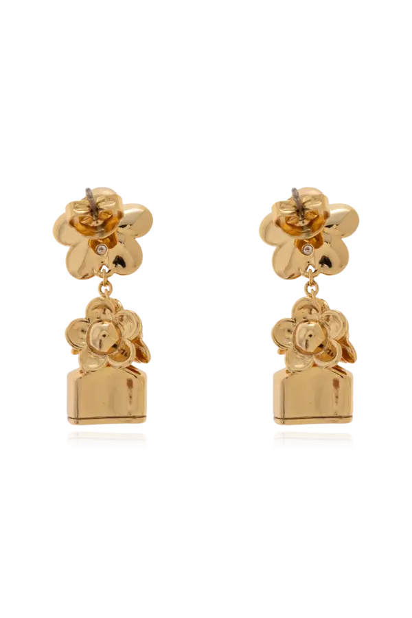 Marc Jacobs Brass Daisy Earrings - Gold