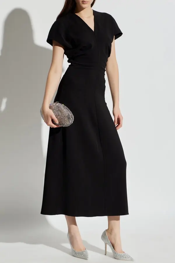 ANINE BING V-neck Midi Dress - Black