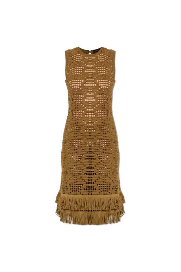 Etro Crochet Knit Mini Dress - Green
