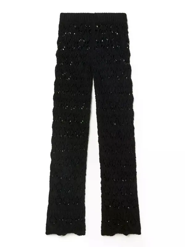 Alanui Lagoon Romance Crochet Trousers - Black