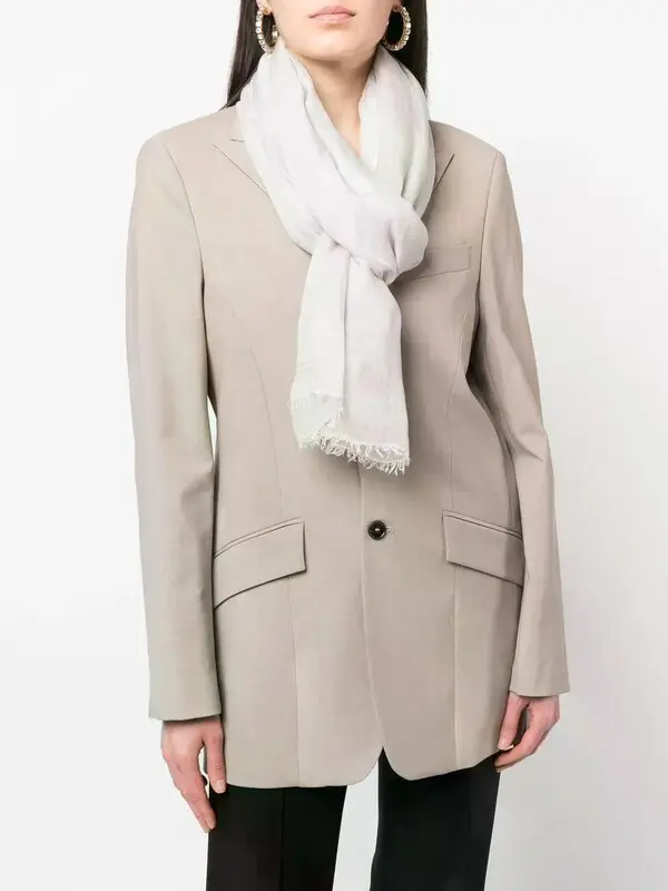 Faliero Sarti Abstract-print Frayed-edge Scarf