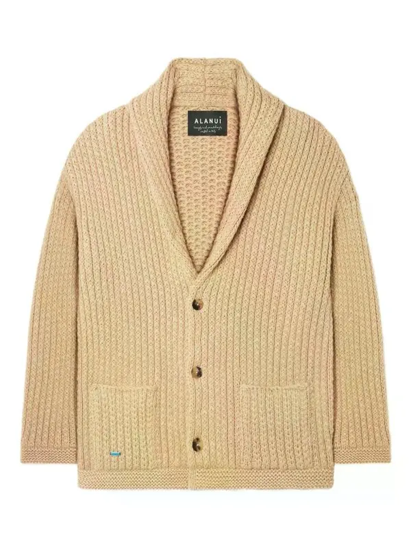 Alanui Buttoned Cardigan With Patch Pockets - Neutrals