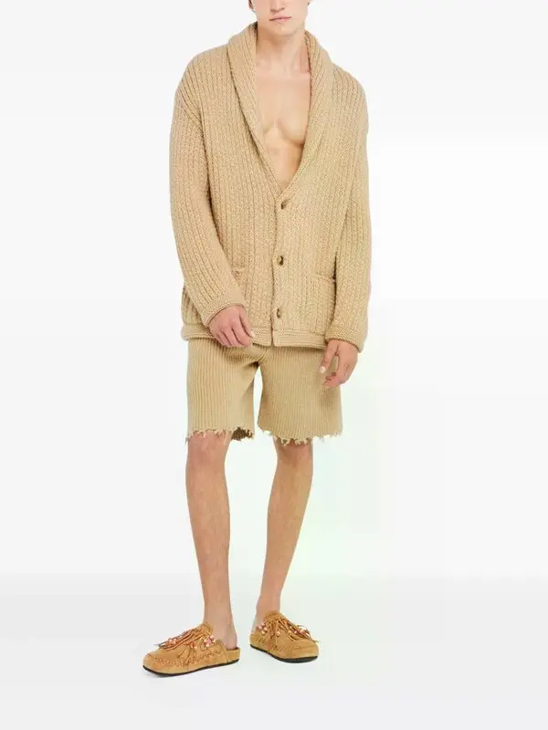 Alanui Buttoned Cardigan With Patch Pockets - Neutrals
