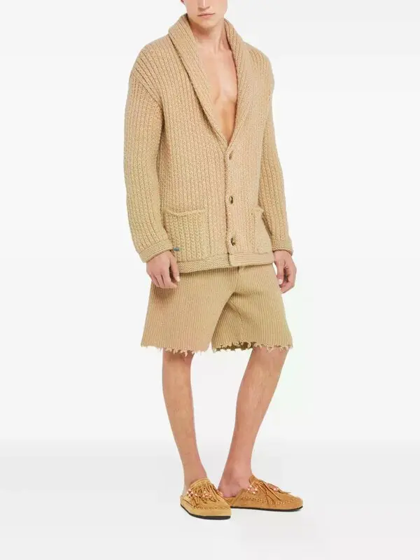 Alanui Buttoned Cardigan With Patch Pockets - Neutrals