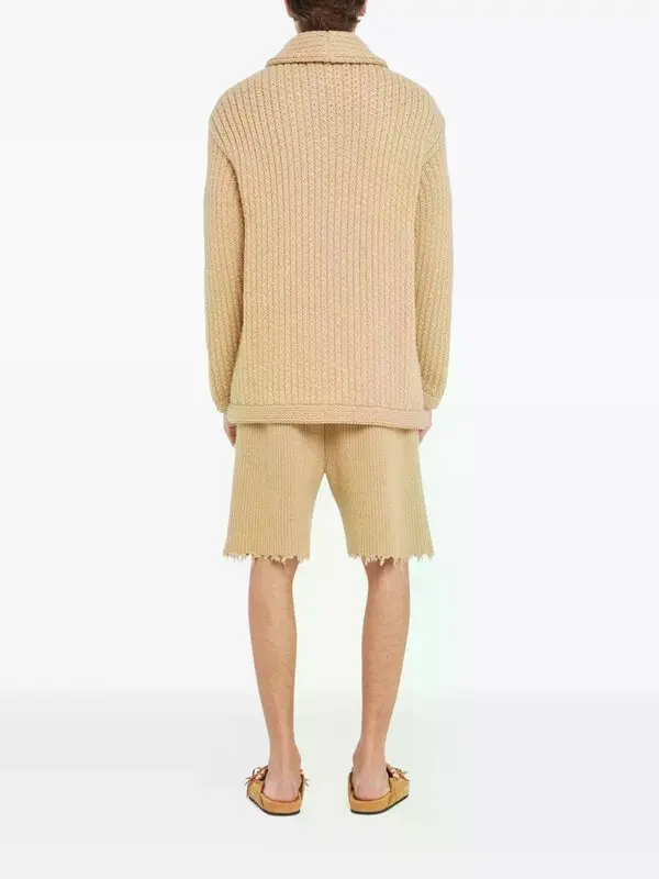 Alanui Buttoned Cardigan With Patch Pockets - Neutrals