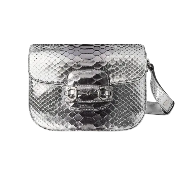 Gucci Horsebit 1955 Aura Python Mini Shoulder Bag